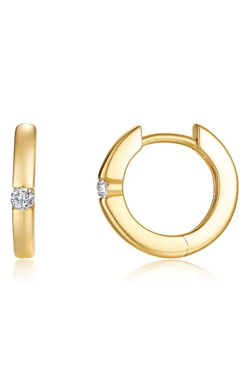 Lafonn Simulated Diamond Huggie Hoop Earrings - Gold