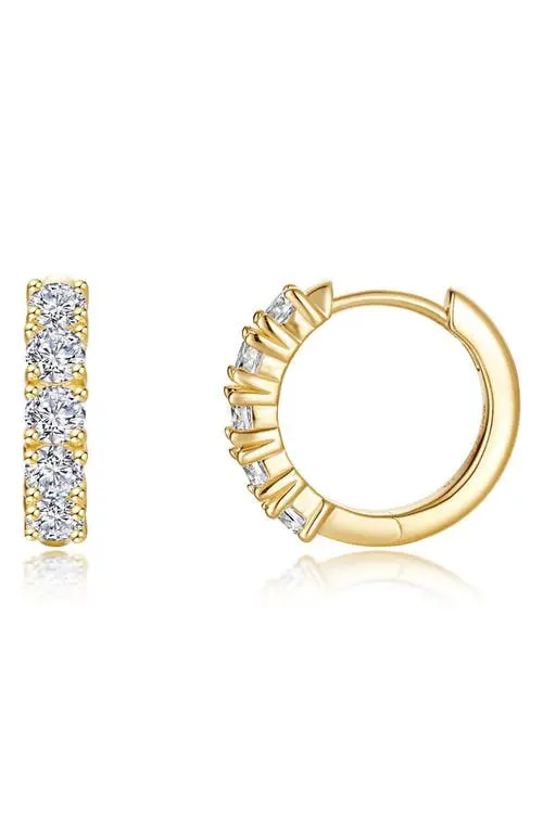 Lafonn Bella Pavé Simulated Diamond Huggie Hoop Earrings - Gold