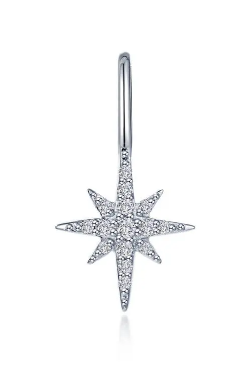 Lafonn North Star Simulated Diamond Charm - Silver