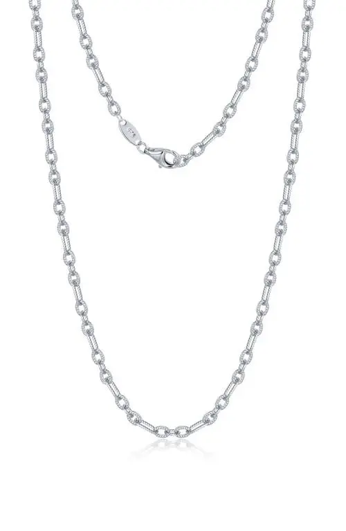 Lafonn Polished Paperclip Chain Necklace - Silver