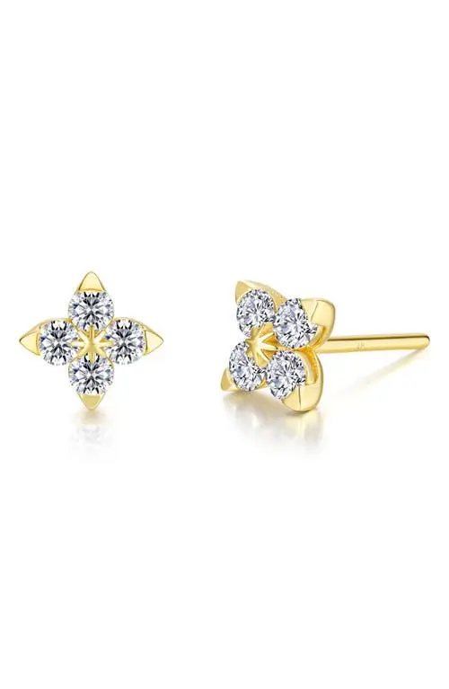 Lafonn Trillium Simulated Diamond Stud Earrings - Gold