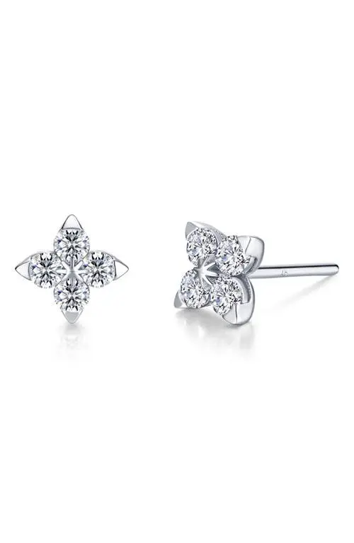 Lafonn Trillium Simulated Diamond Stud Earrings - Silver