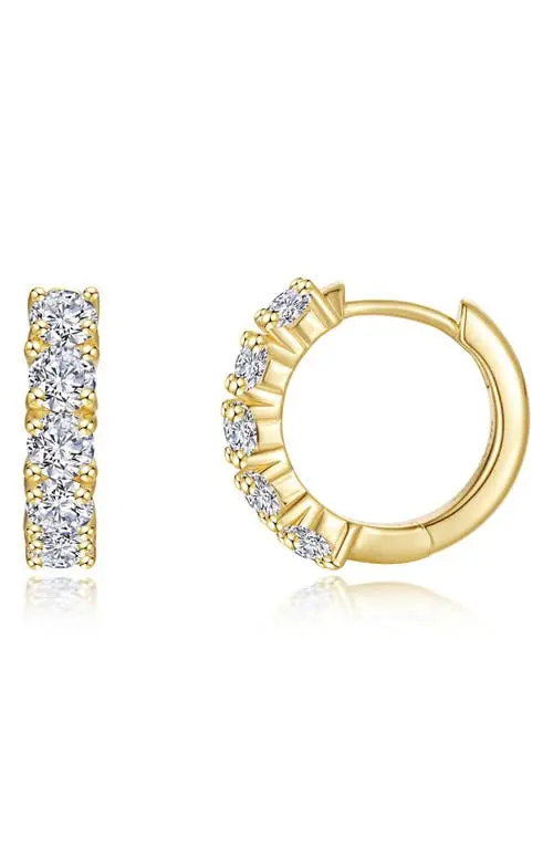Lafonn Clara Pavé Simulated Diamond Huggie Hoop Earrings - Gold
