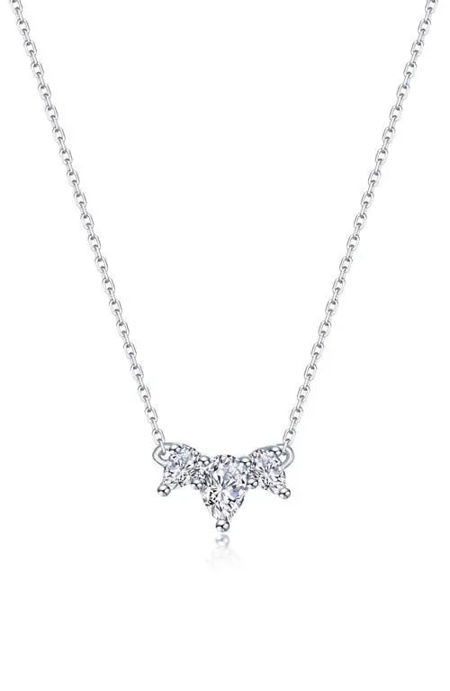 Lafonn Threefold Grace Necklace With Simulated Diamonds - Silver