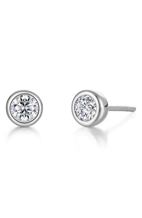 Lafonn Minimal Embrace Simulated Diamond Stud Earrings - Silver