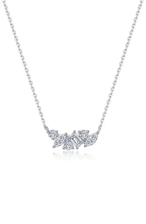 Lafonn Prismatic Mixed-cut Stone Necklace - Silver