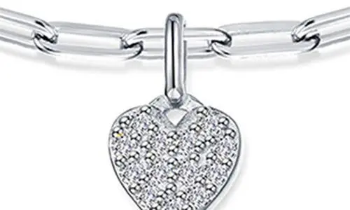 Lafonn Simulated Diamond Key Charm Bracelet - Silver