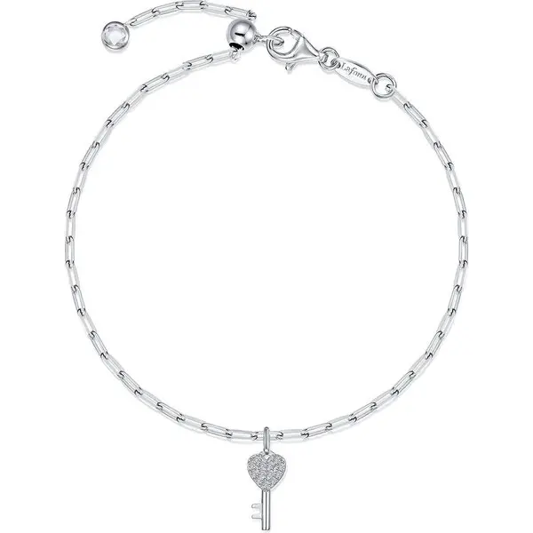 Lafonn Simulated Diamond Key Charm Bracelet - Silver