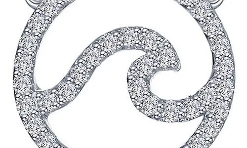Lafonn Ocean Wave Simulated Diamond Pendant Necklace