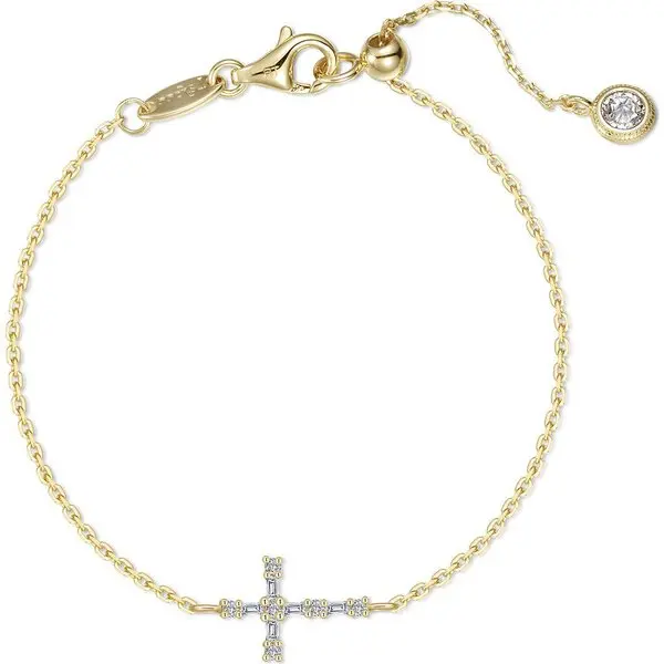 Lafonn Eden Baguette Cross Bracelet - Gold