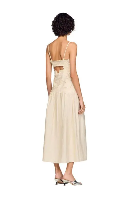 Sandro Guipure Lace Maxi Dress