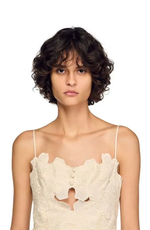 Sandro Guipure Lace Maxi Dress