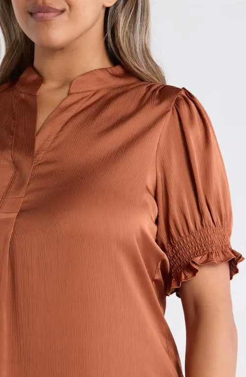 Anne Klein Crinkled Satin Top