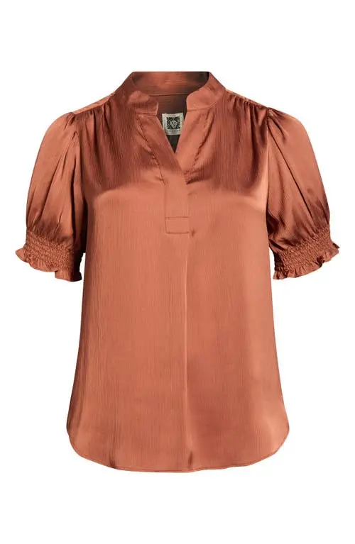 Anne Klein Crinkled Satin Top