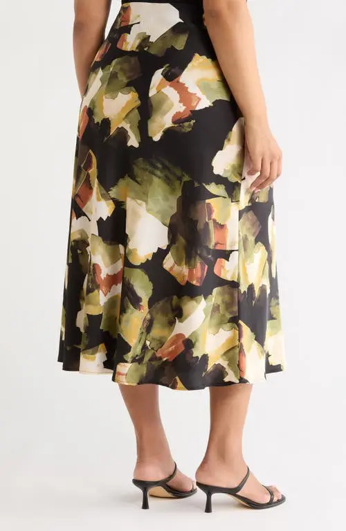Anne Klein Printed Flare Maxi Skirt