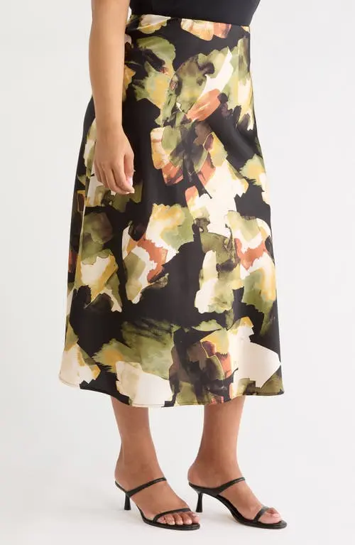 Anne Klein Printed Flare Maxi Skirt