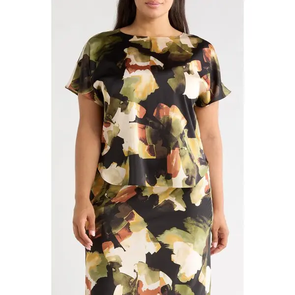 Anne Klein Floral Print Top