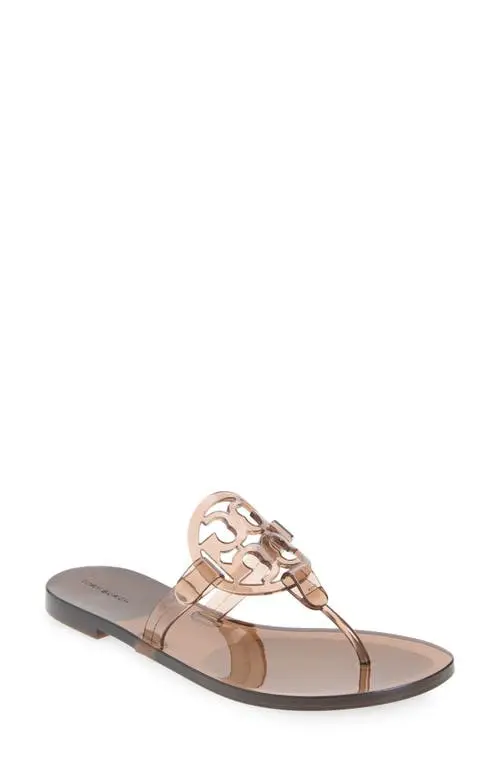 Tory Burch Miller Jelly Flip Flop - Soft Brown