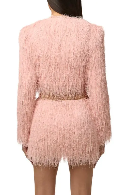 Naked Wardrobe Fringe Crop Jacket