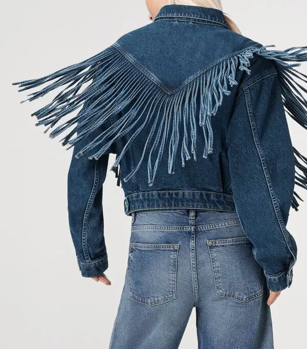 ALLSAINTS Marlene Fringed Denim Jacket