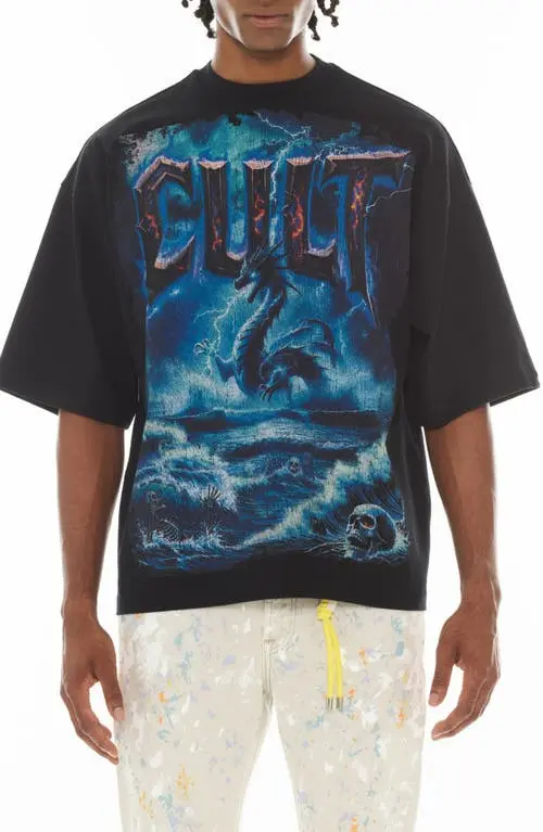 CULT OF INDIVIDUALITY Crewneck Graphic T-shirt - Black