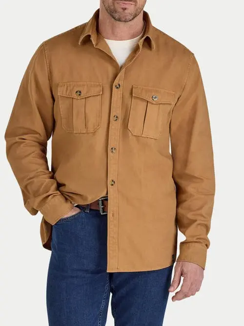 RAGING BULL Garment Dyed Canvas Shacket