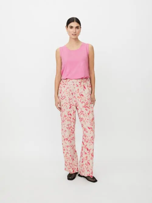 MASAI COPENHAGEN Floral Print Linen-blend Trousers