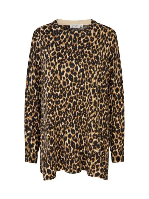 MASAI COPENHAGEN Leopard Print Longline Jumper