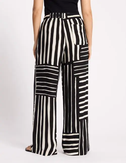 ALBARAY Patchwork Stripe Trouser