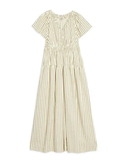 ALBARAY Stripe V-neck Maxi Dress
