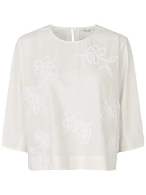 MASAI COPENHAGEN Embroidered Cotton Blouse