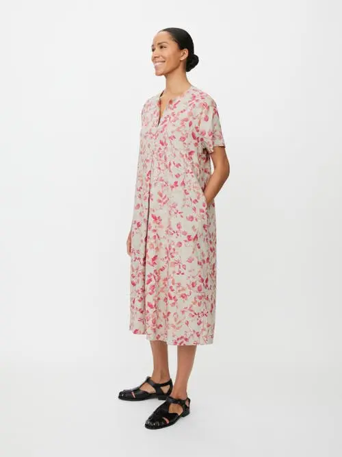 MASAI COPENHAGEN Floral Print V-neck Midi Dress