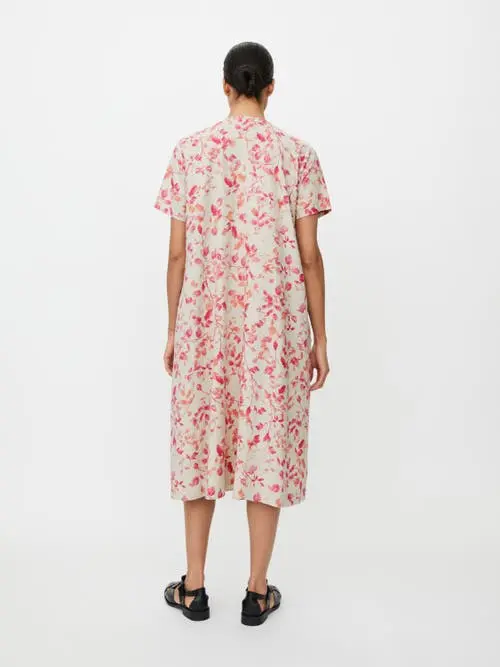 MASAI COPENHAGEN Floral Print V-neck Midi Dress