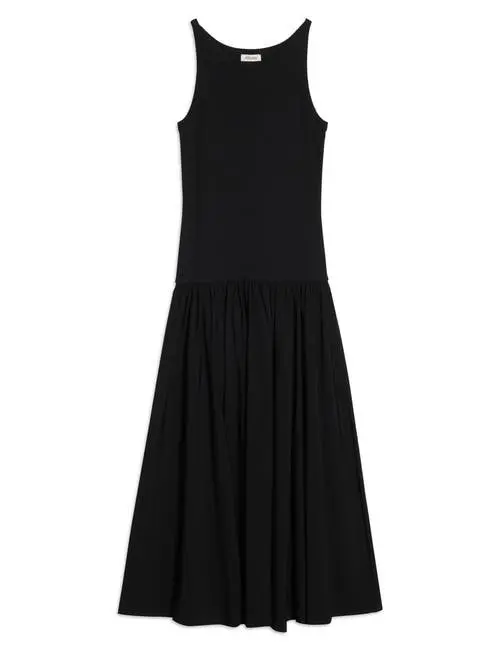 ALBARAY Ribbed Bodice Sleeveless Maxi Dress