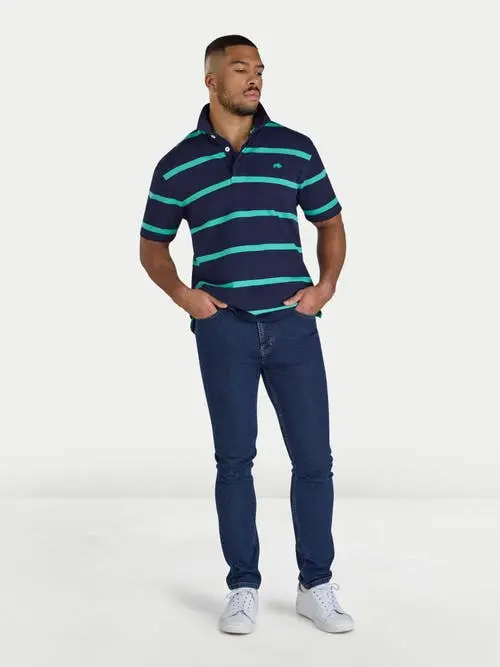 RAGING BULL Thick Stripe Rugby Shirt