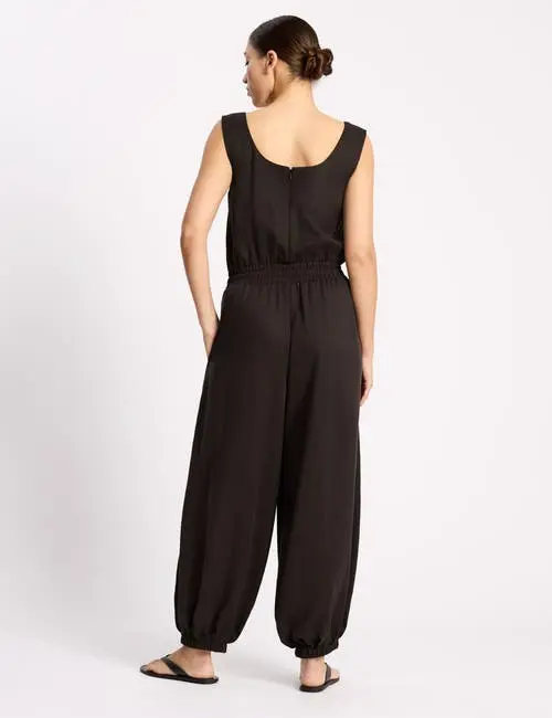 ALBARAY Tencel Balloon Leg Jumpsuit