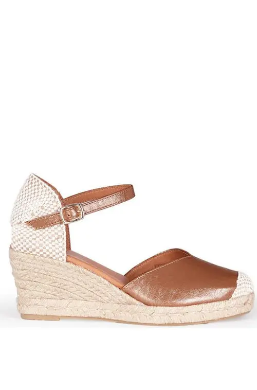 MENINA STEP Jimena Mid Strap Espadrille Sandal - Bronze