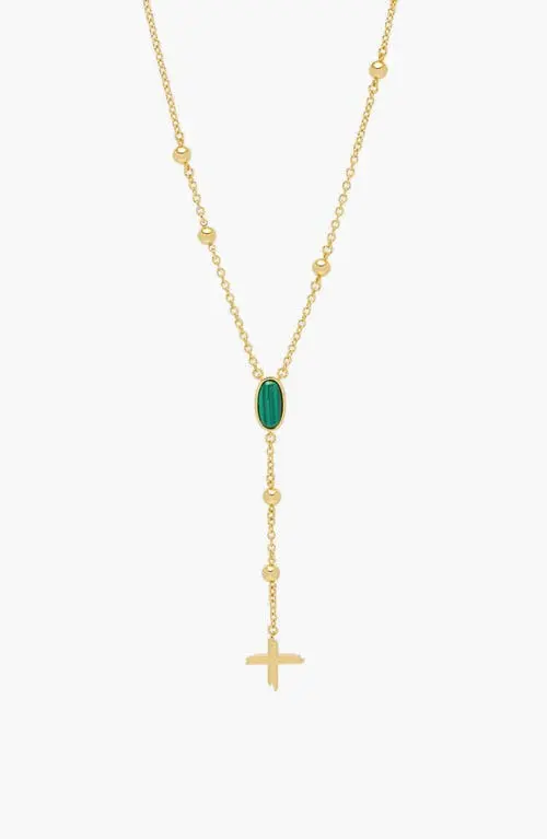 YOJ Rose Malachite Stone Necklace