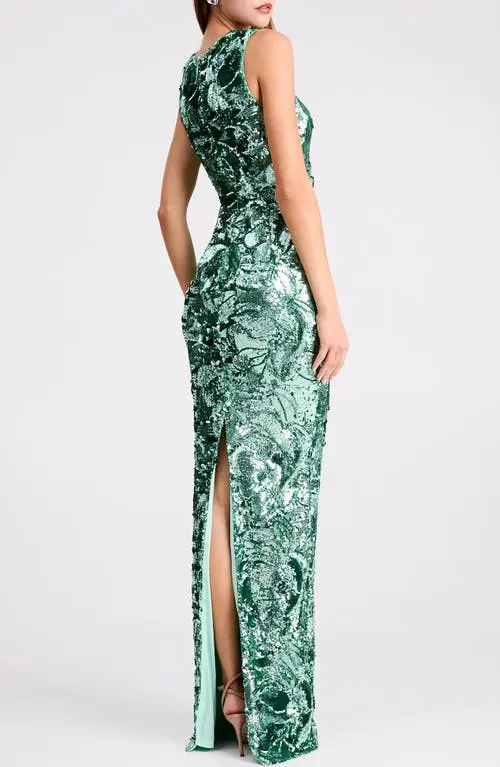 HELSI Iris Floral Sequin Gown