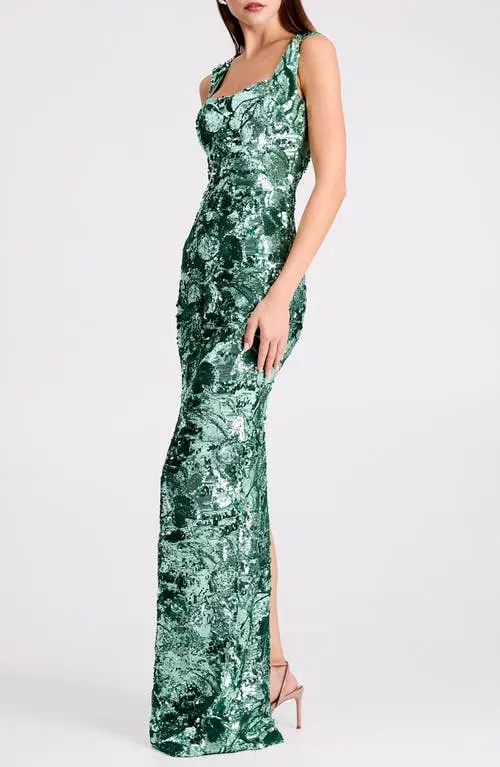 HELSI Iris Floral Sequin Gown