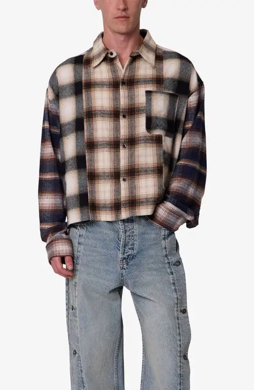 Mnml Paneled Flannel Shirt