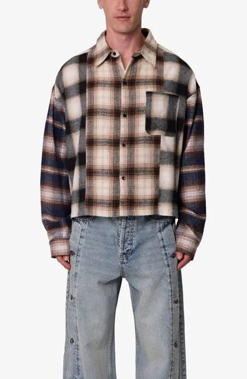 Mnml Paneled Flannel Shirt