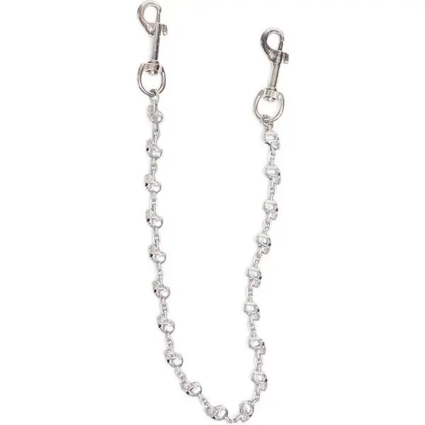 Mnml Skull Link Wallet Chain - Silver