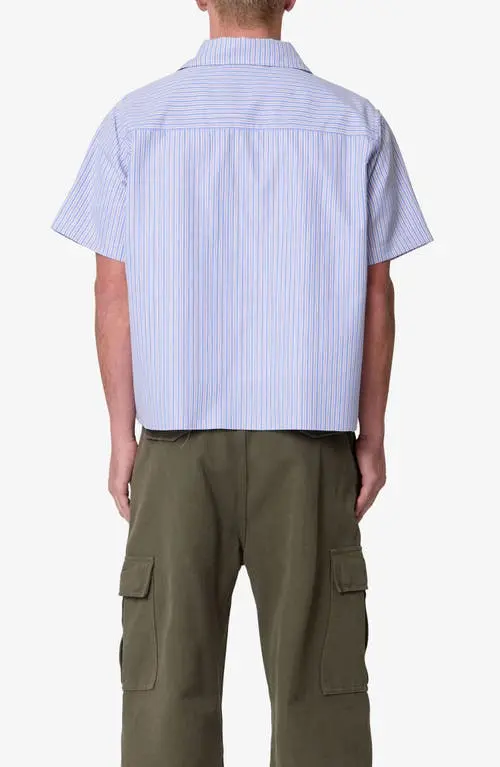 Mnml Stripe Poplin Short Sleeve Button-up Shirt