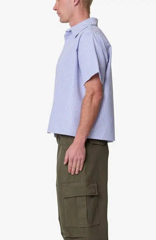 Mnml Stripe Poplin Short Sleeve Button-up Shirt