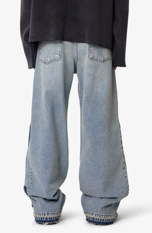Mnml Offset Button Baggy Jeans