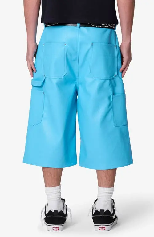 Mnml Ultra Baggy Faux Leather Work Shorts