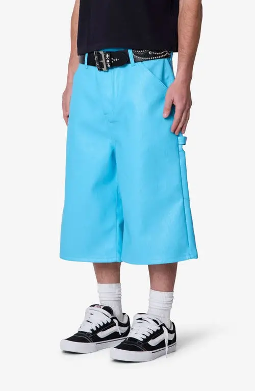Mnml Ultra Baggy Faux Leather Work Shorts