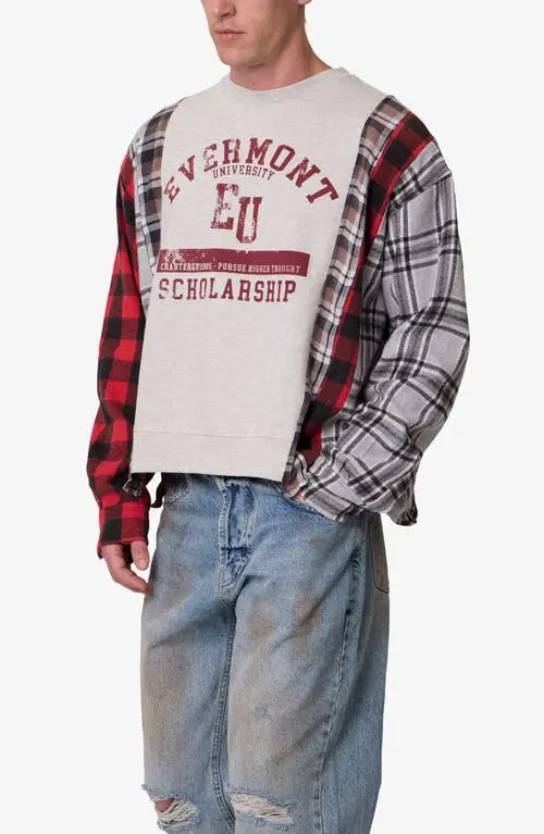 Mnml Mixed Flannel Cotton Cardigan