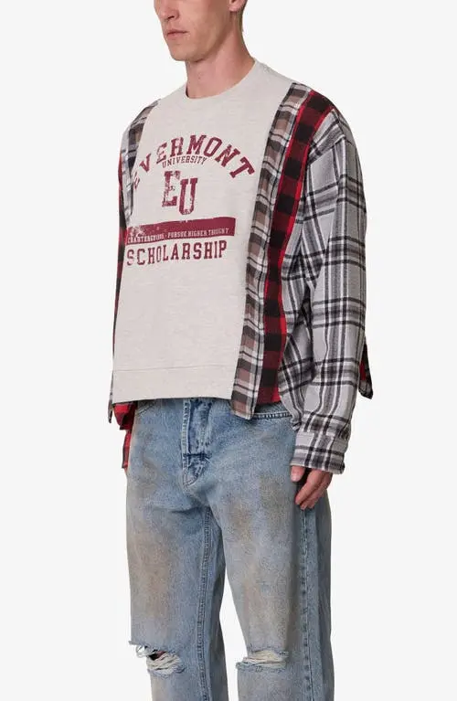Mnml Mixed Plaid Cotton Cardigan